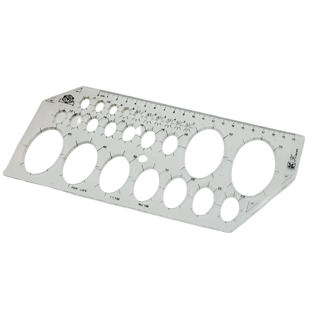 Plastic Circle Drawing Oval Shaped Ruler – Star Light Kuwait