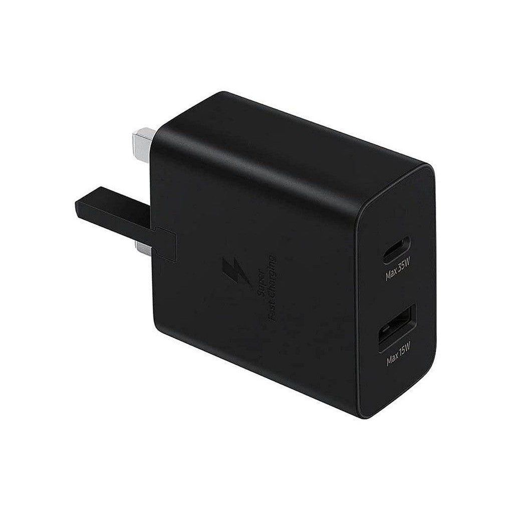 Samsung 35W PD Power Adapter Duo 1 x USB C & 1 x USB A Black UK Plug ...