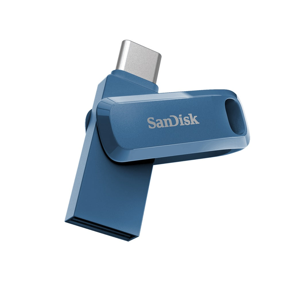 SanDisk 128GB Ultra Dual Drive Go USB-C Flash Memory, 150MB/s (Navy Bl ...