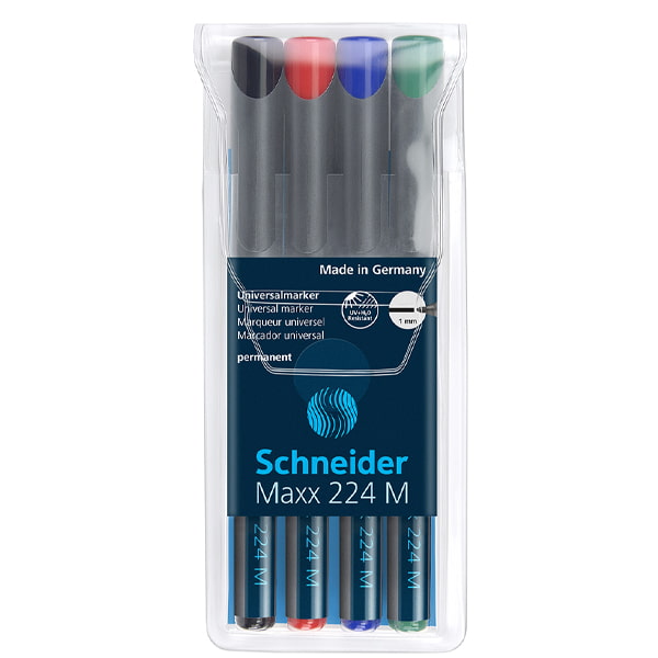 Schneider Max 224 M Permanent Marker Pack Of 4 Colors – Star Light Kuwait