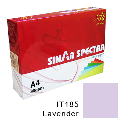 Sinar Spectra Colour Paper A4 80 Gsm IT 185 Lavender – Star Light Kuwait