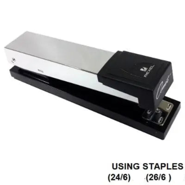 Stapler, Rexel, comet 01045, Steel/Black, 25 Sheets, Durable Metal Sta ...