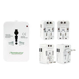 TERMINATOR MULTI PIN TRAVEL ADAPTER WITH UNIVERSAL SOCKET & 2 USB ...