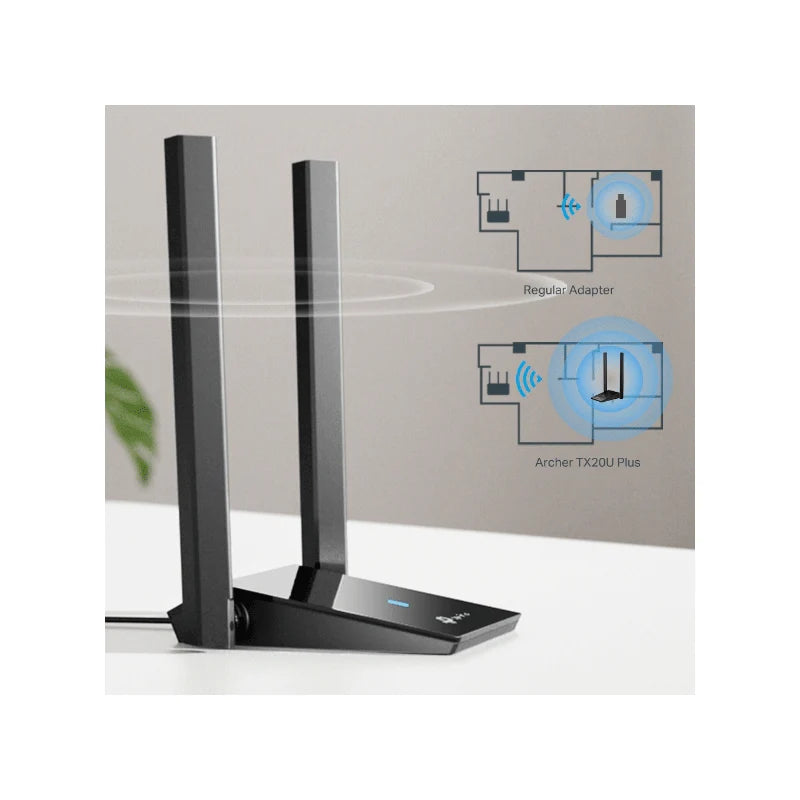 TP-Link Archer TX20U Plus AX1800 Dual Antennas High Gain Wireless USB ...
