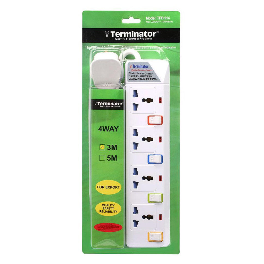 Terminator 4 Way Power Socket – Star Light Kuwait