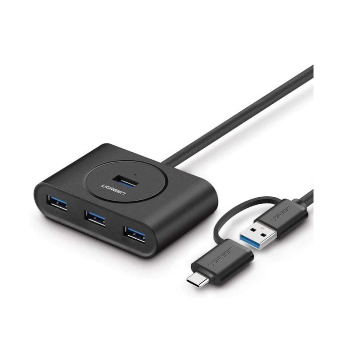 UGreen 2-in-1 USB-C + USB 3.0 4 Port Hub – Star Light Kuwait