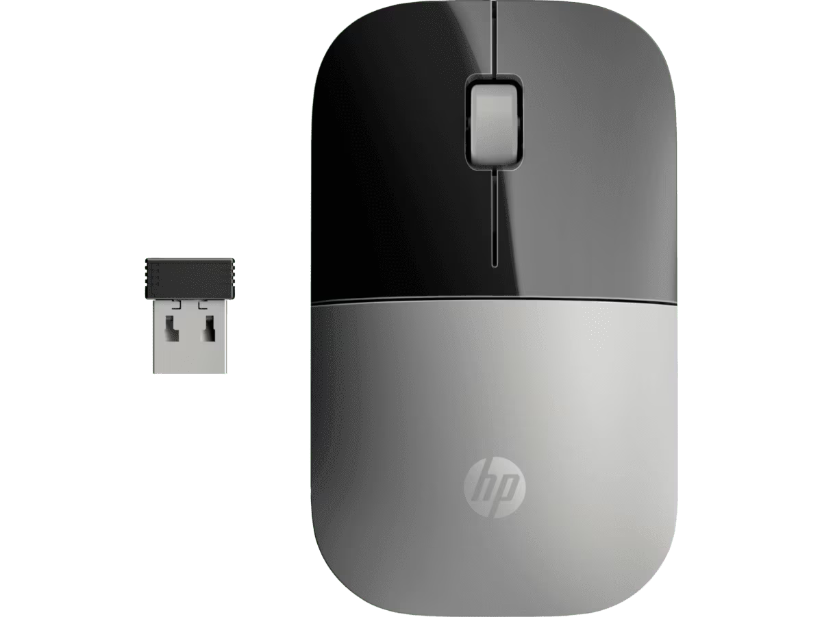 HP Z3700 Wireless Mouse - Up to 1200 DPI / Black/Silver – Star Light Kuwait