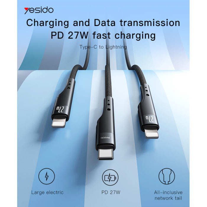 Yesido CA115 Data Transfer and Charging Cable - Black – Star Light Kuwait