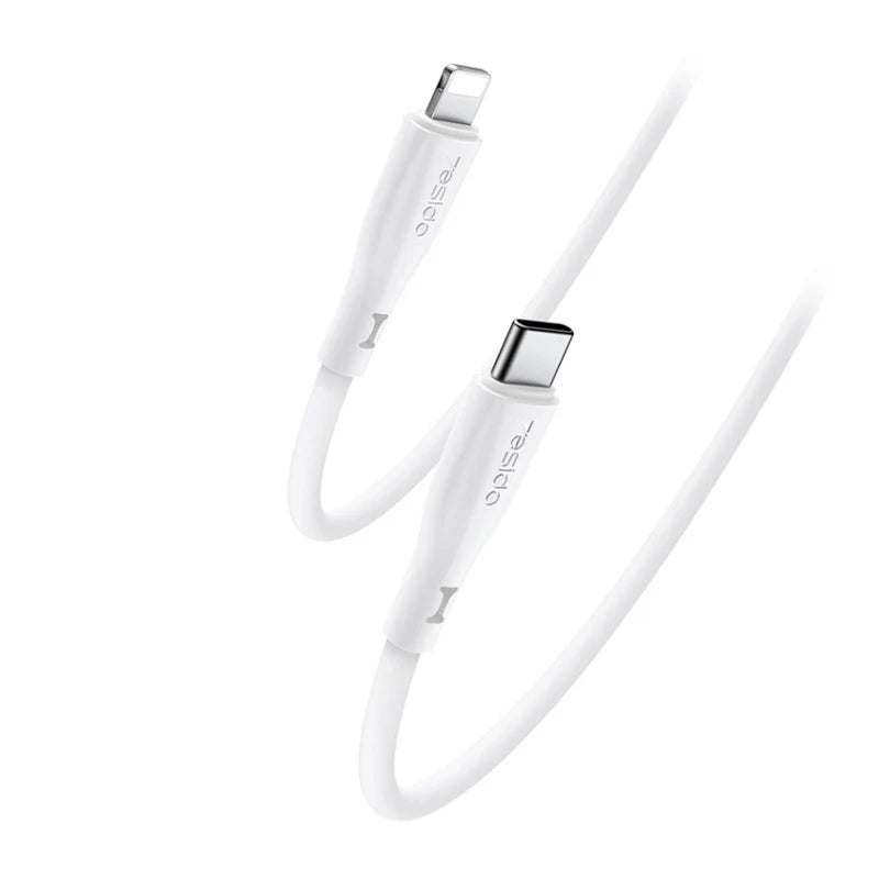 Yesido CA151 8 Pin Silicone Charging Data Cable - White – Star Light Kuwait