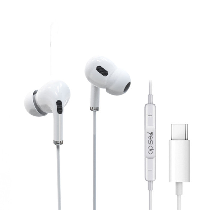 Yesido YH35 in-ear Noise Cancelling Wired Earphone - White – Star Light Kuwait